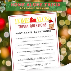 Home Alone Trivia, Home Alone Game, Christmas Party, Christmas Movie ...