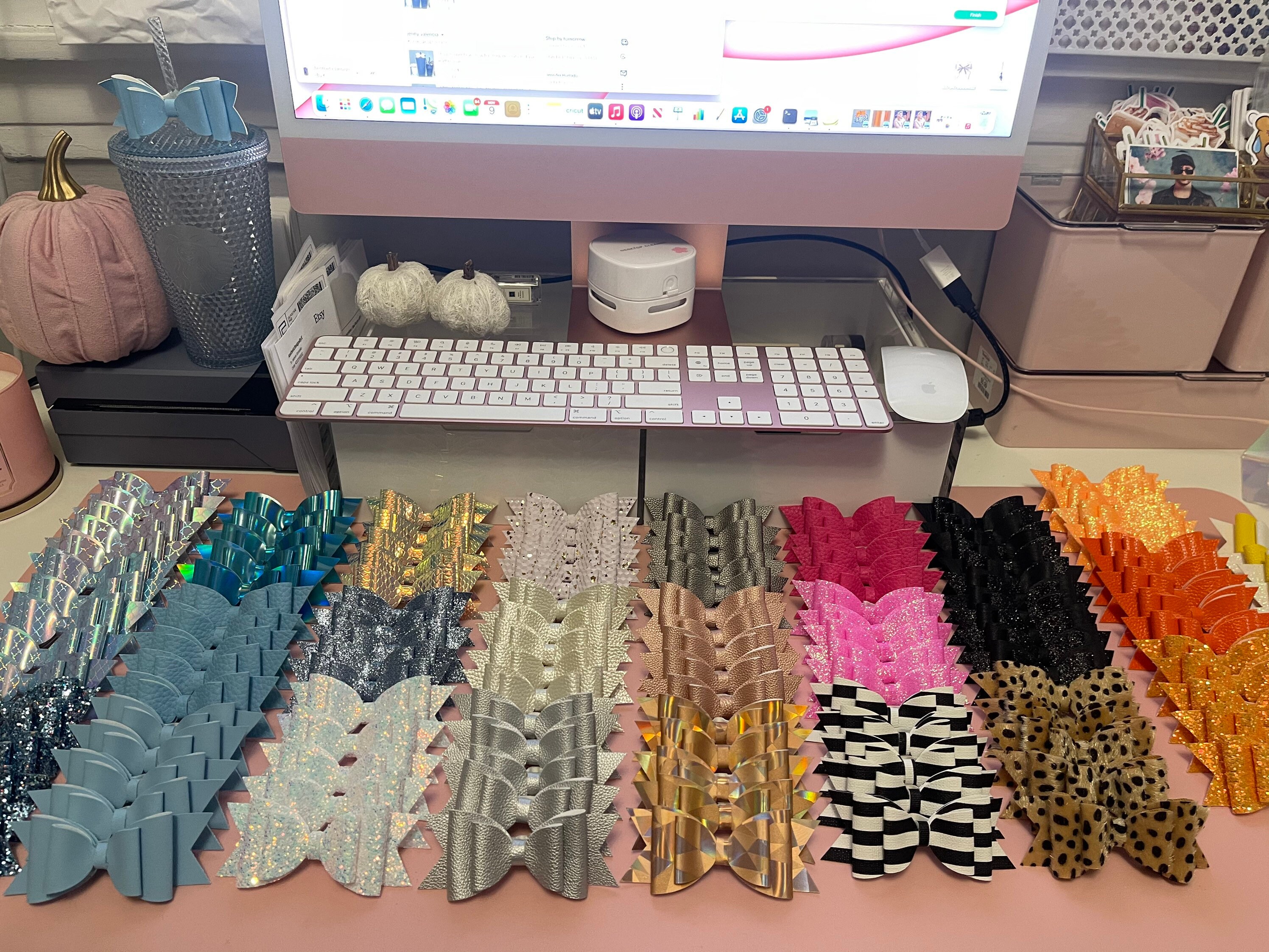 Straw Topper Bow Bow for Straw Decoration Faux Leather Bow - Etsy