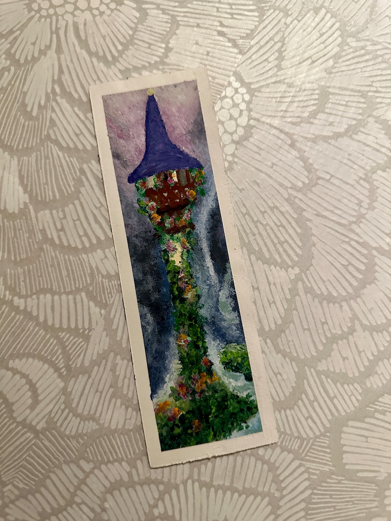 Handpainted Unique Disney Princess Rapunzel Tangled Bookmark - Etsy