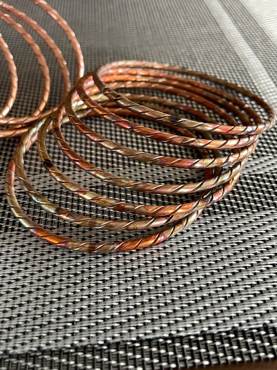 Twisted Copper Bangles Hand Made and Each Sold Separately - Etsy