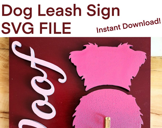 Dog Leash Sign Vector File, SVG Digital File - Etsy