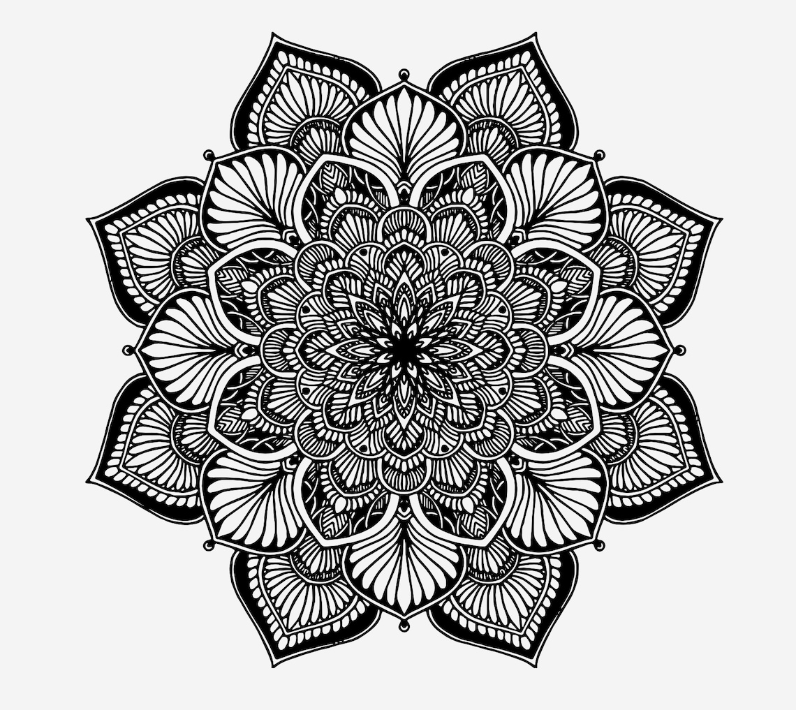 Mandala Clip Art SVG PNG Digital File, Digital Clip Art, Mandala ...