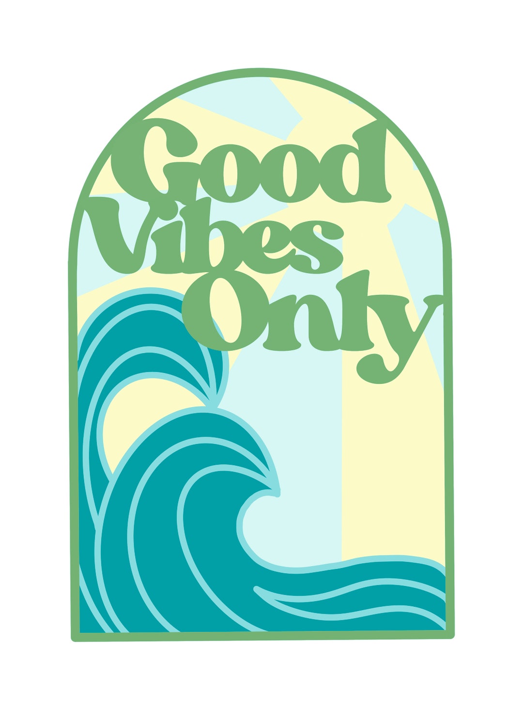 Good Vibes Only Sign Art Shadow Box Digital File - Etsy