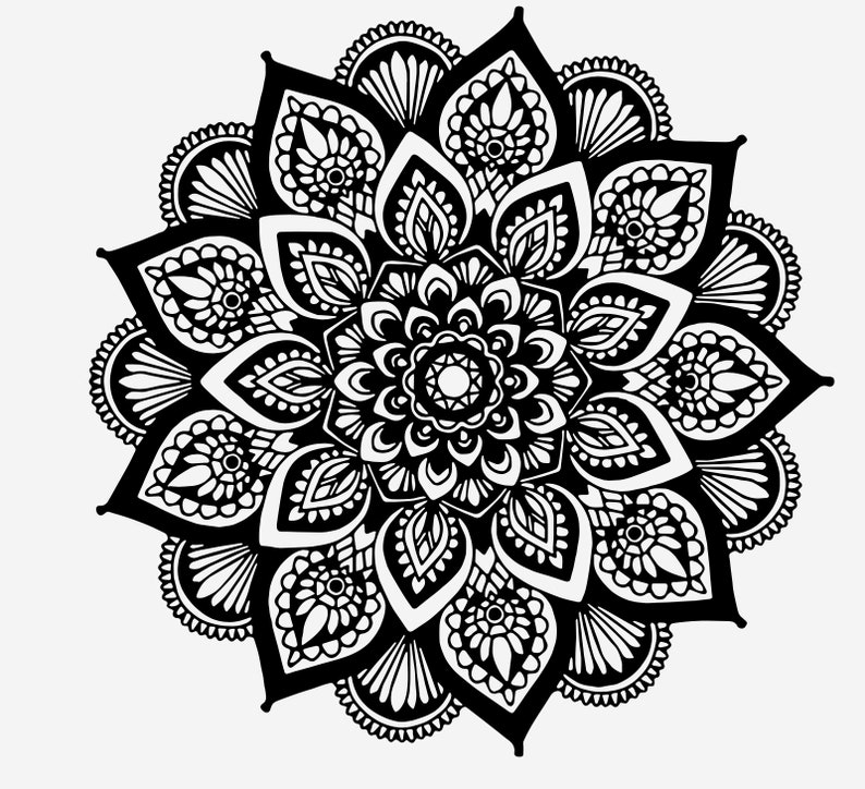 Mandala Clip Art SVG PNG Digital File, Digital Clip Art, Mandala ...