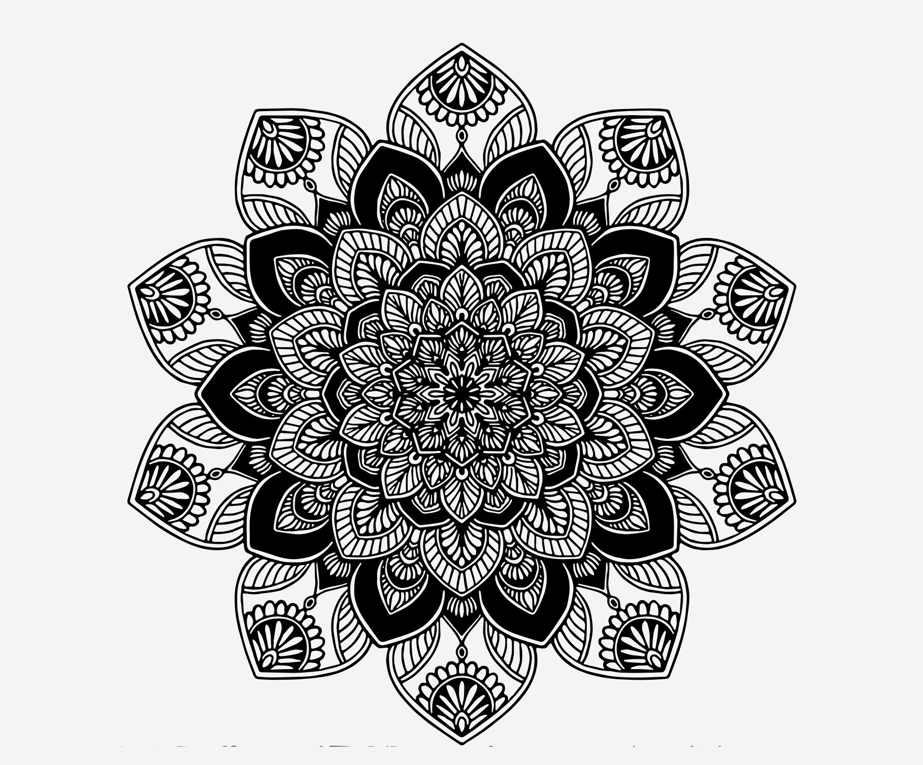 Mandala Clip Art SVG PNG Digital File, Digital Clip Art, Mandala ...