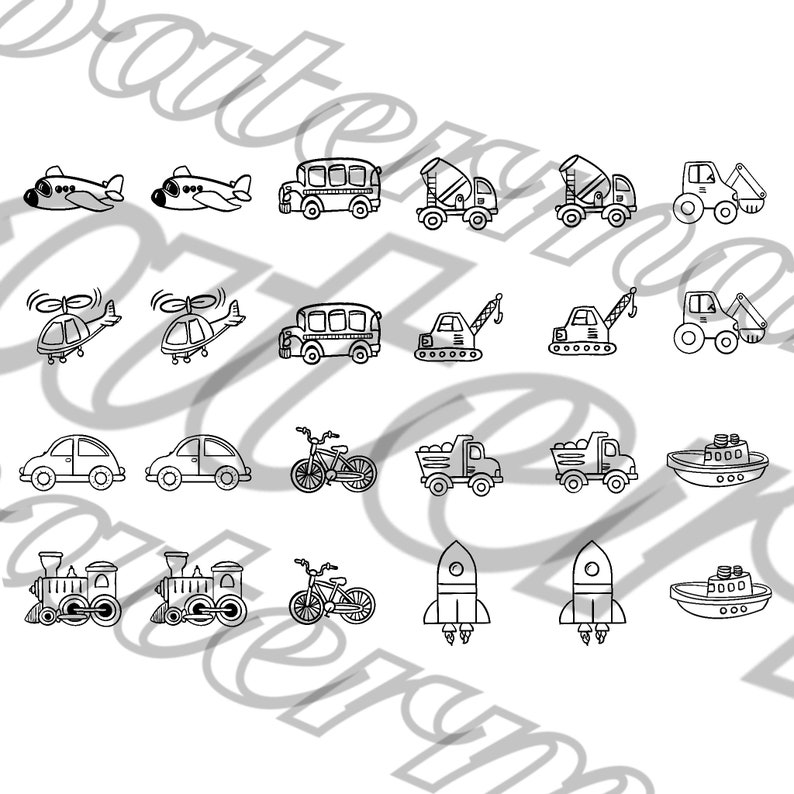 Laser Printable Vehicle Memory Game SVG FILE Kids Game - Etsy
