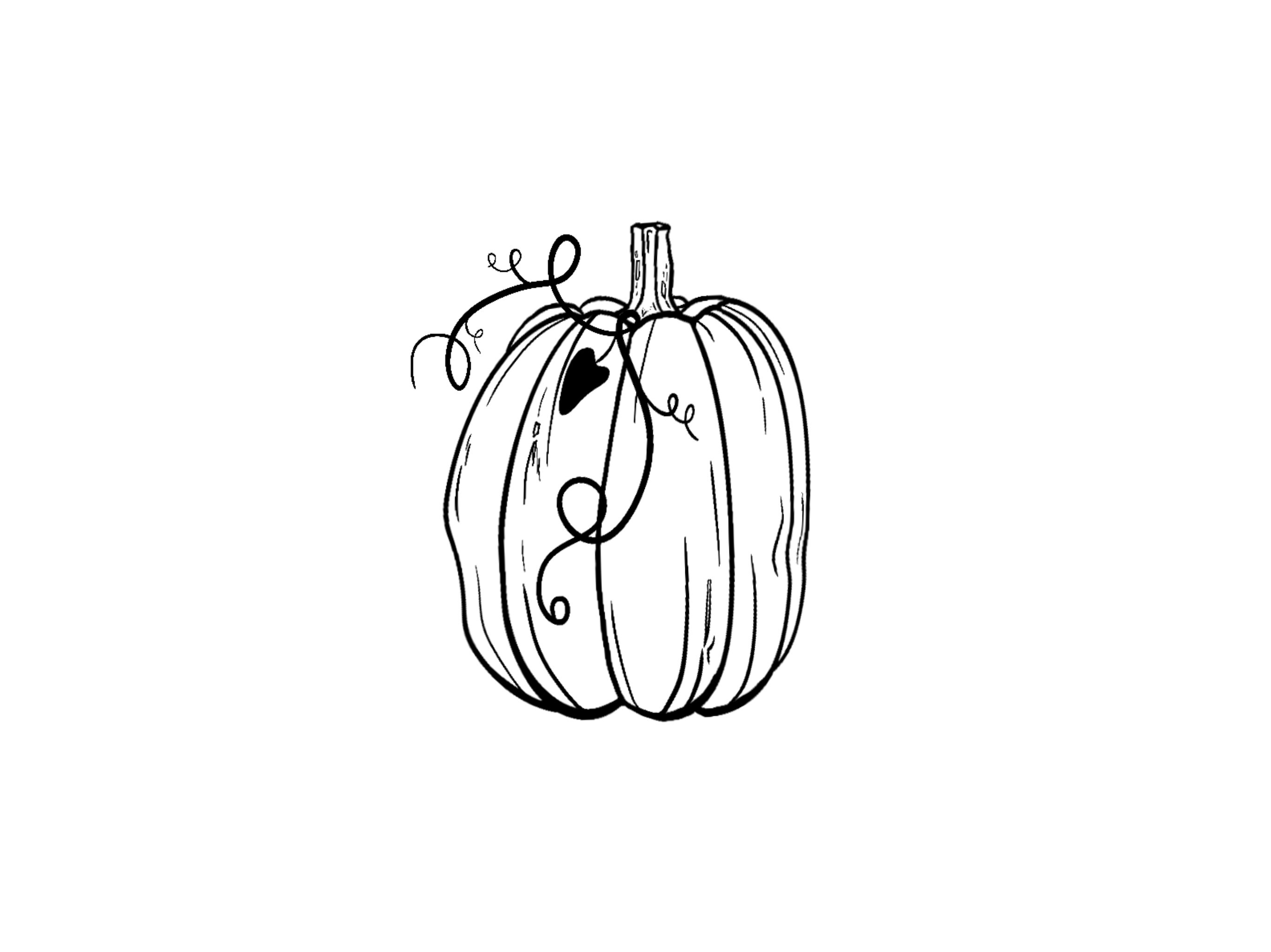 Pumpkin Clip Art SVG Halloween File, Pumpkin Drawings Vector File, Fall ...