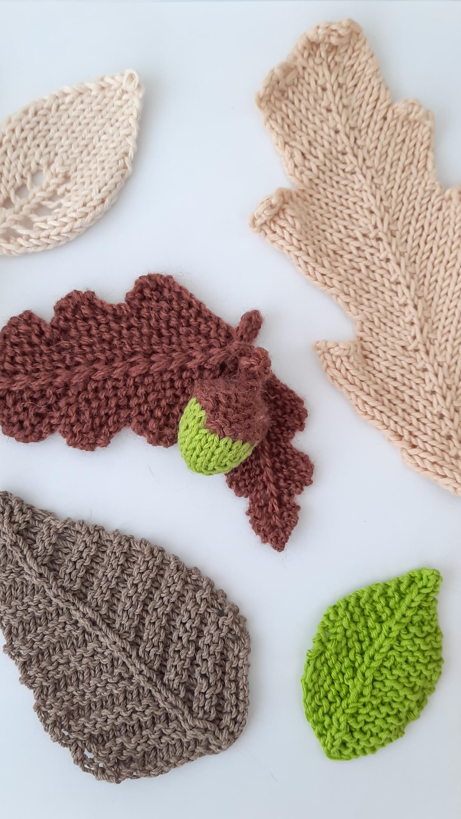 Leaves and Acorn Knitting Pattern, Home Decor (PDF Pattern) - Etsy