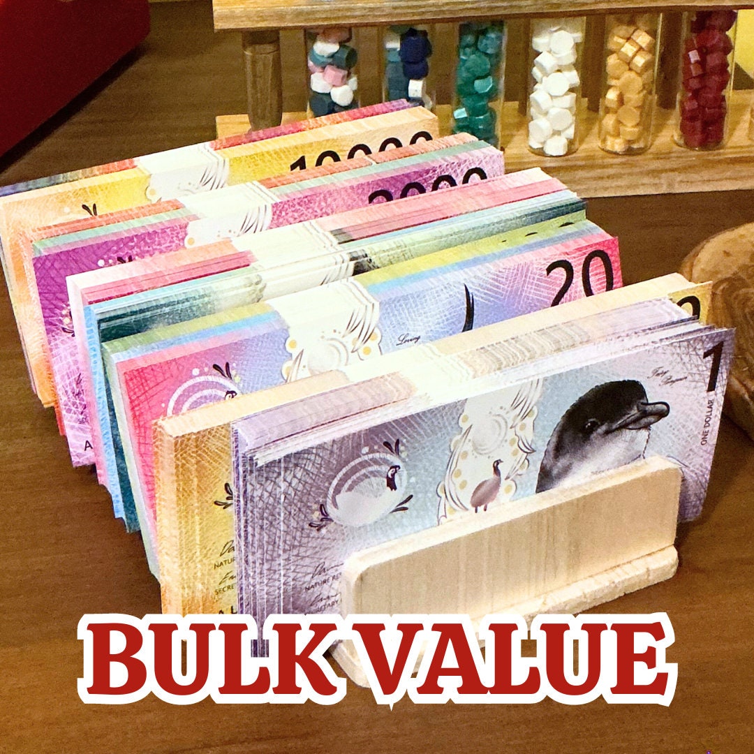 BULK BUNDLE Cash Placeholders Bundle Australian Prop Money Banknote 1 ...