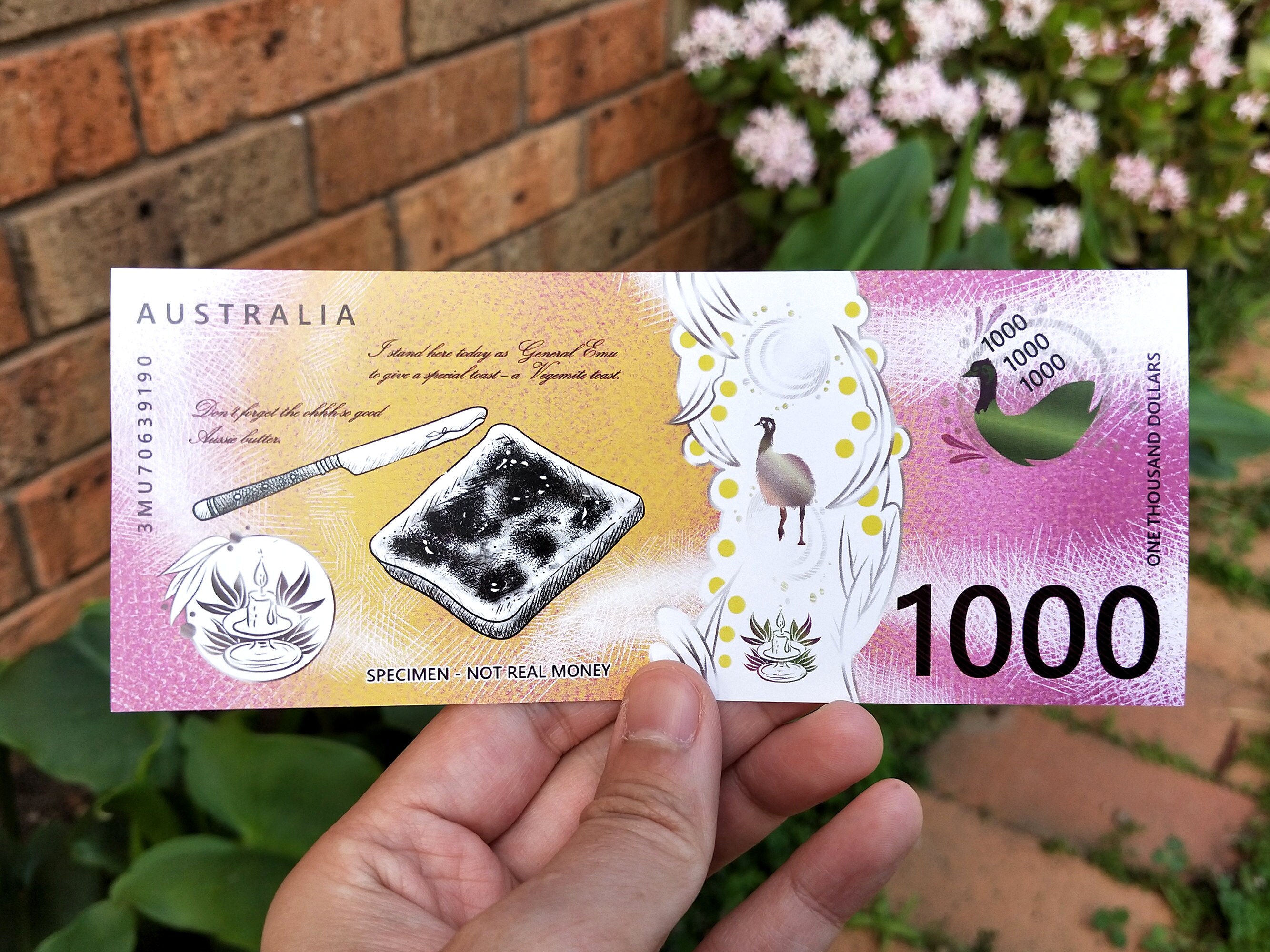 1k Eco-friendly Australian Prop Money Emu / Recycled Paper / - Etsy ...