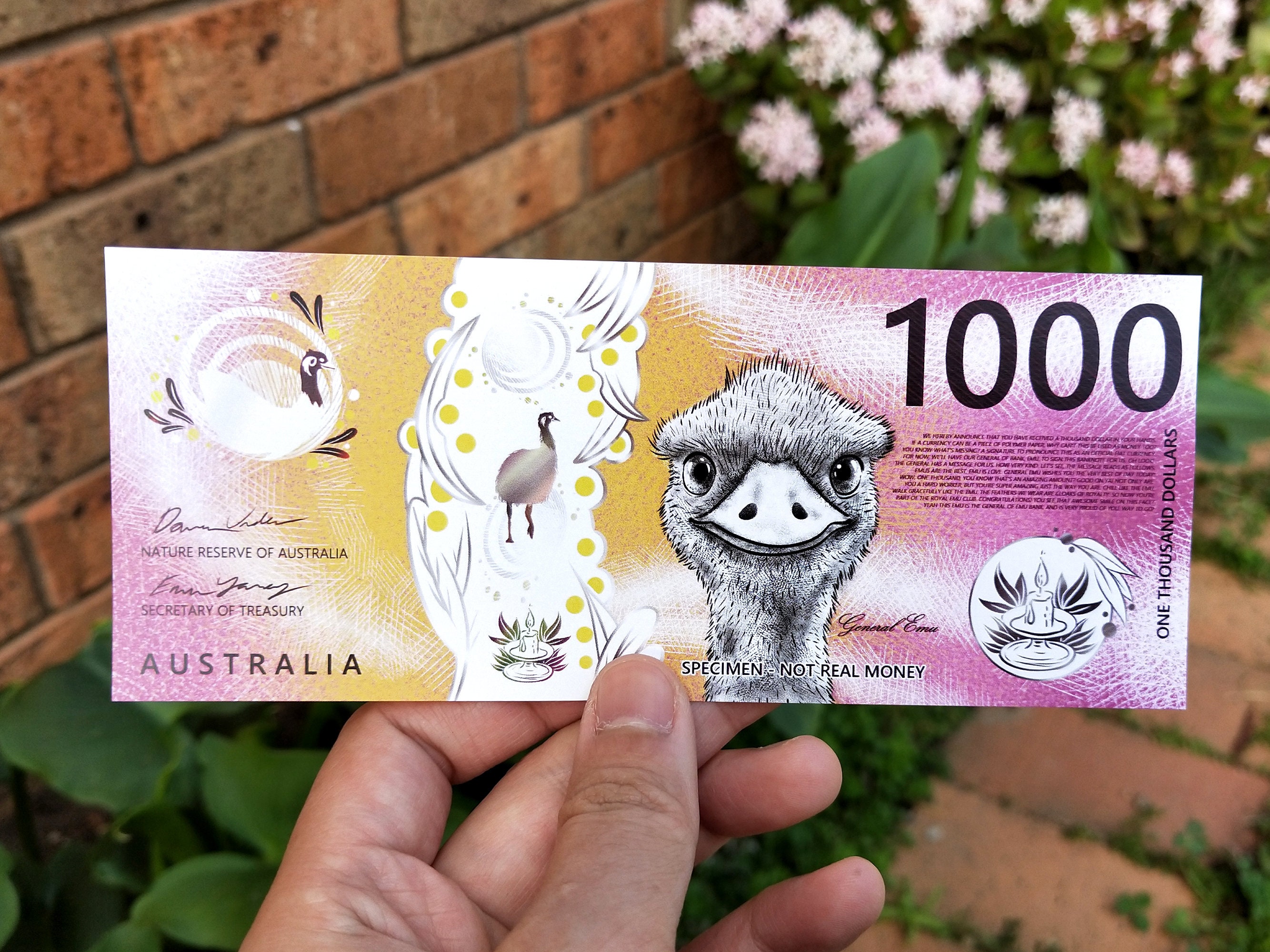 1k Eco-friendly Australian Prop Money Emu / Recycled Paper / - Etsy ...