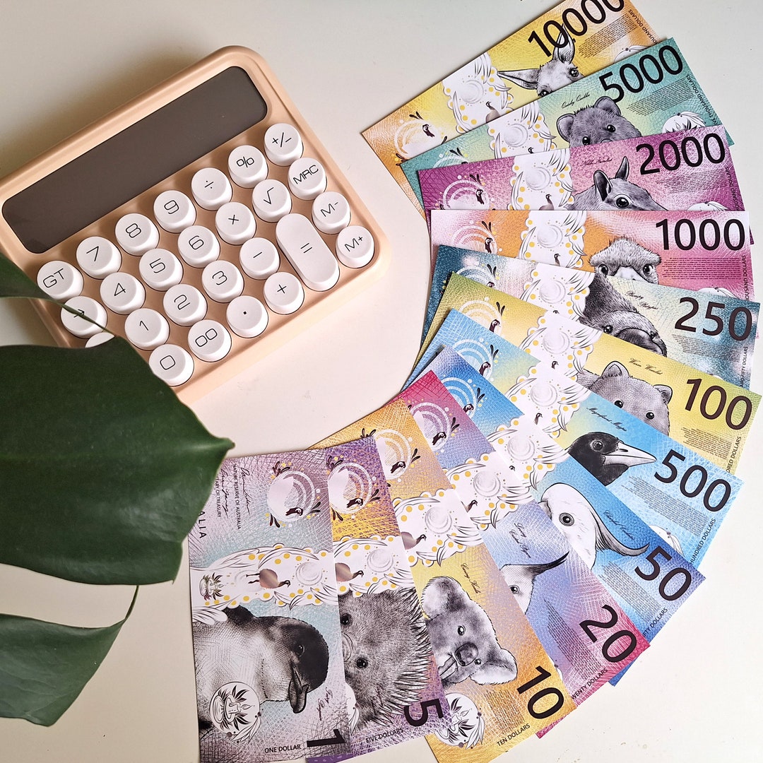 BUILD YOUR OWN Cash Placeholders Bundle Australian Prop Money Banknote ...