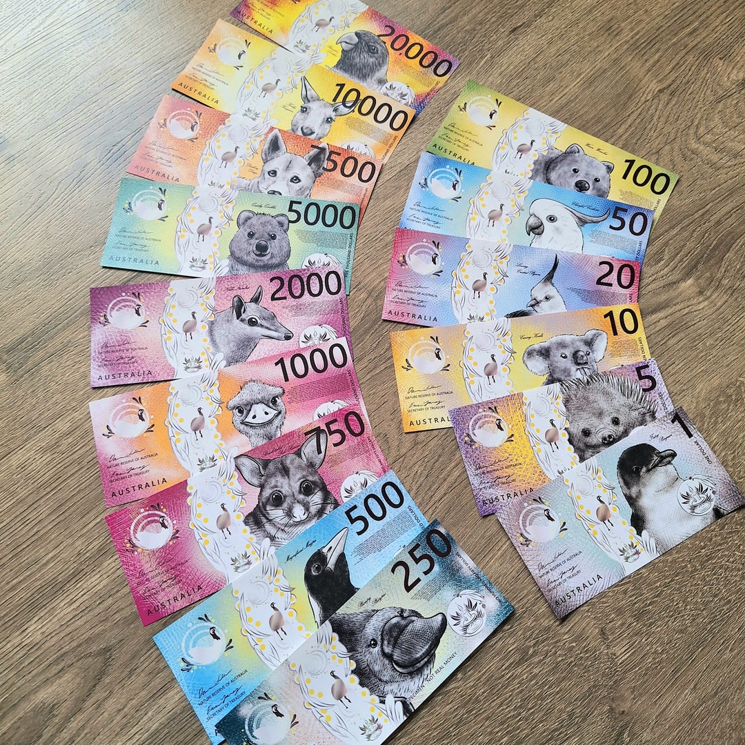 BUILD YOUR OWN Cash Placeholders Bundle Australian Prop Money Banknote ...