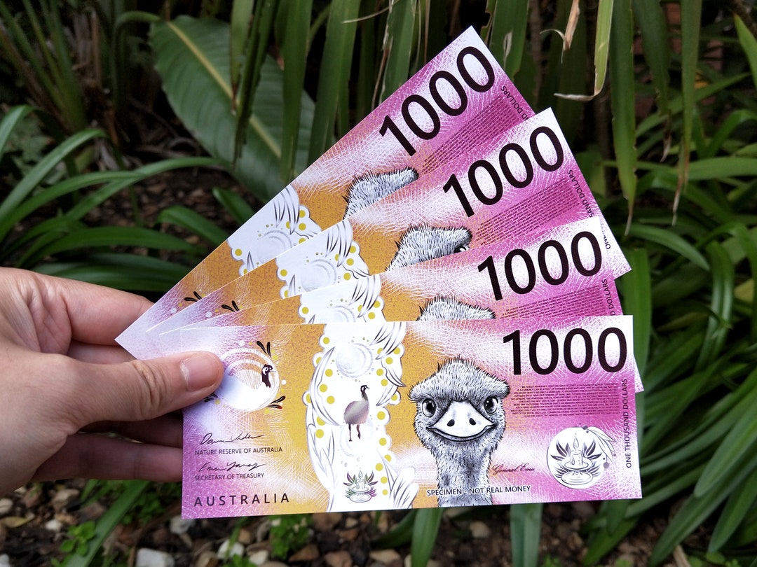 1k Eco-friendly Australian Prop Money Emu / Recycled Paper / Banknote ...