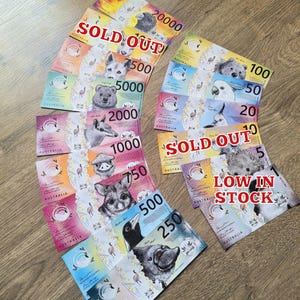 BULK BUNDLE Cash Placeholders Bundle Australian Prop Money Banknote 1 ...