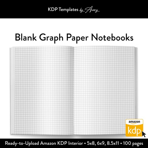 Commercial Use KDP Templates Blank Graph Paper Notebooks | Etsy