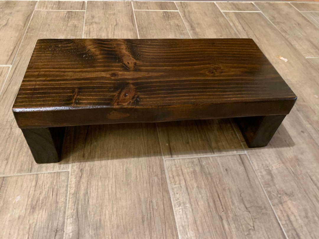 Rustic 8 High Wood Step Stool, Appliance Riser, Adult Step Stool, Kid ...