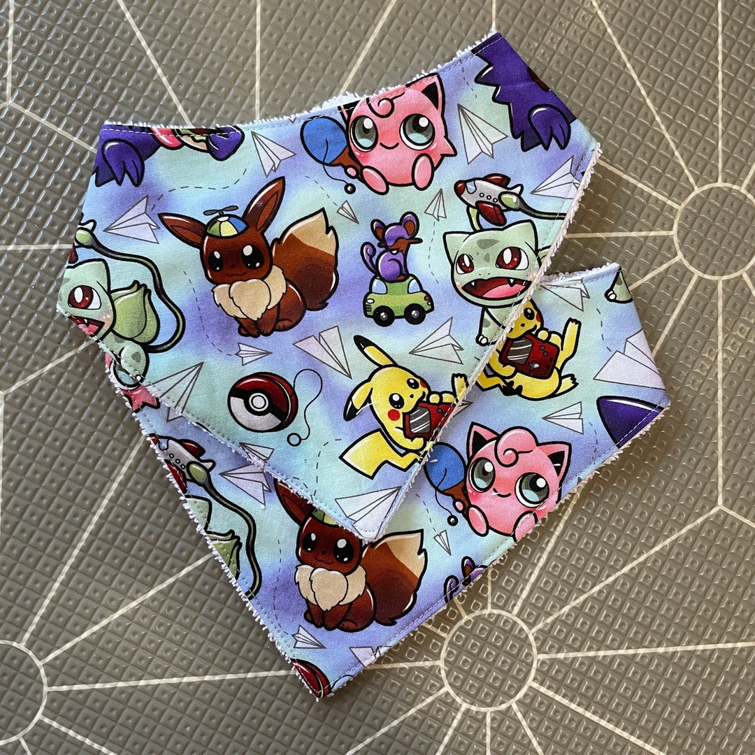 Pokemon Cartoon Bandana Dribble Bib Baby - Etsy
