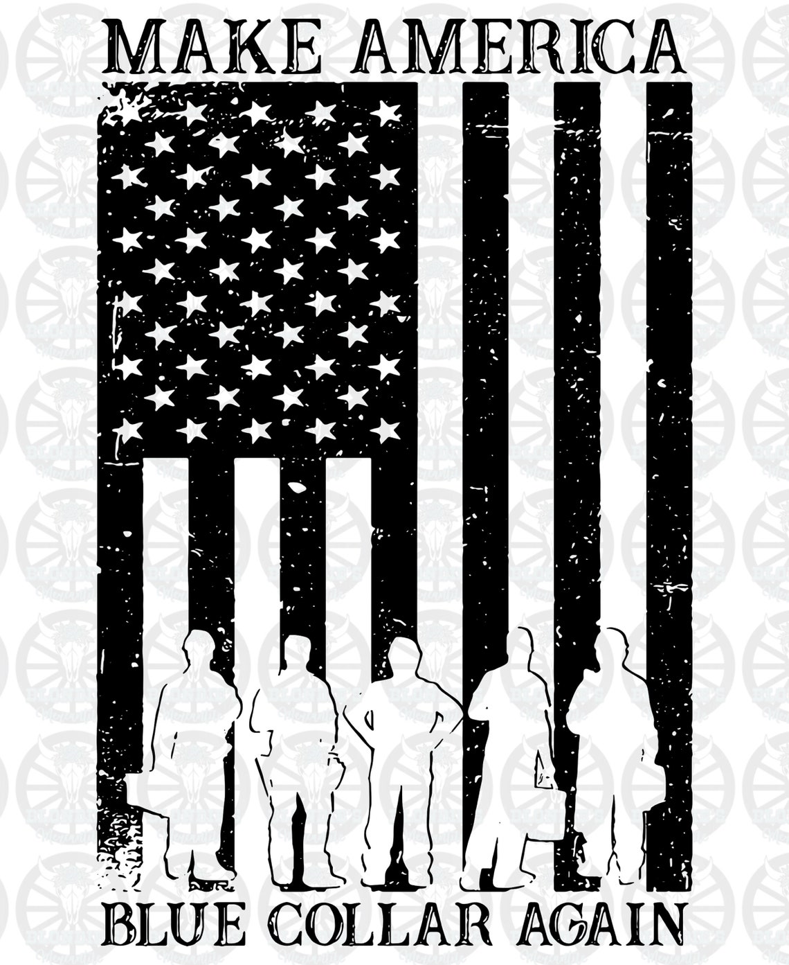 Make America Blue Collar Again Patriotic Bundle PNG SVG DTF Sublimation ...