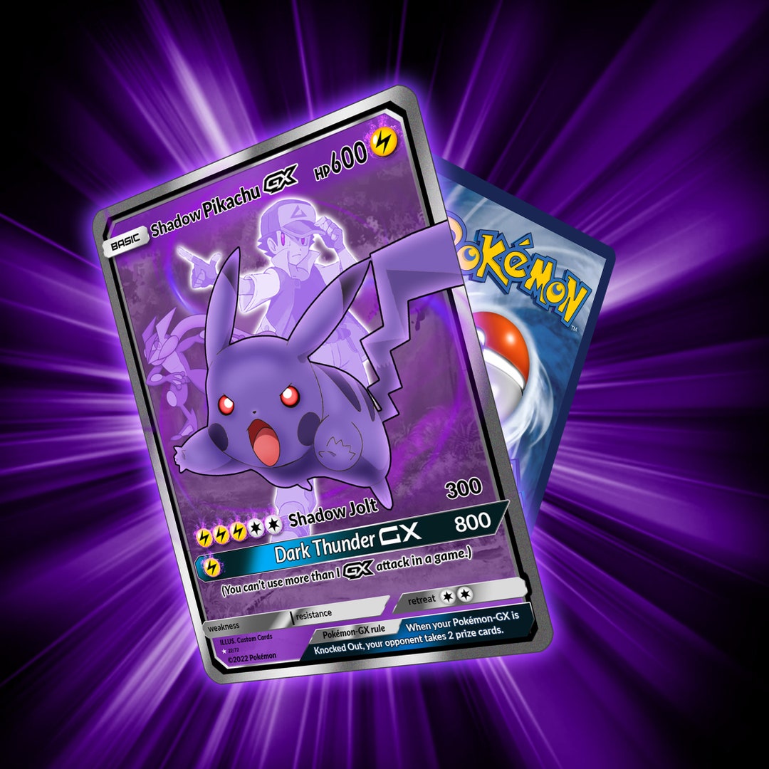 Shadow Pikachu & Ash GX Custom Made - Etsy
