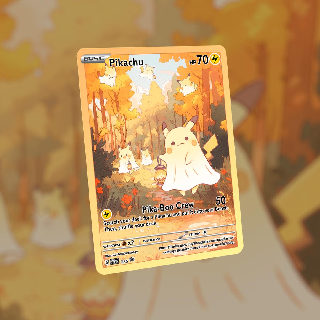 Pikaboo Crew Halloween Card! Custom Made! - Etsy