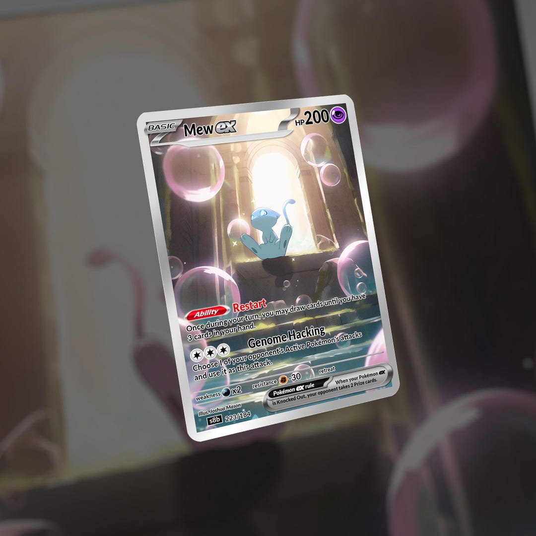 Shiny Mew in Tomb Card! Custom Made! - Etsy