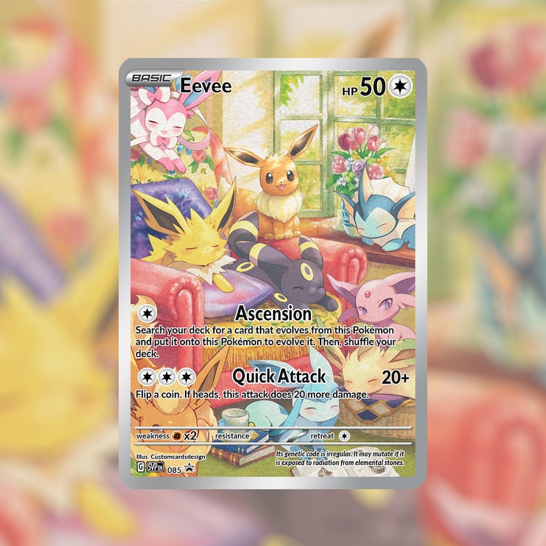 Eevee Chair With Eeveelutions Card! Custom Made! - Etsy