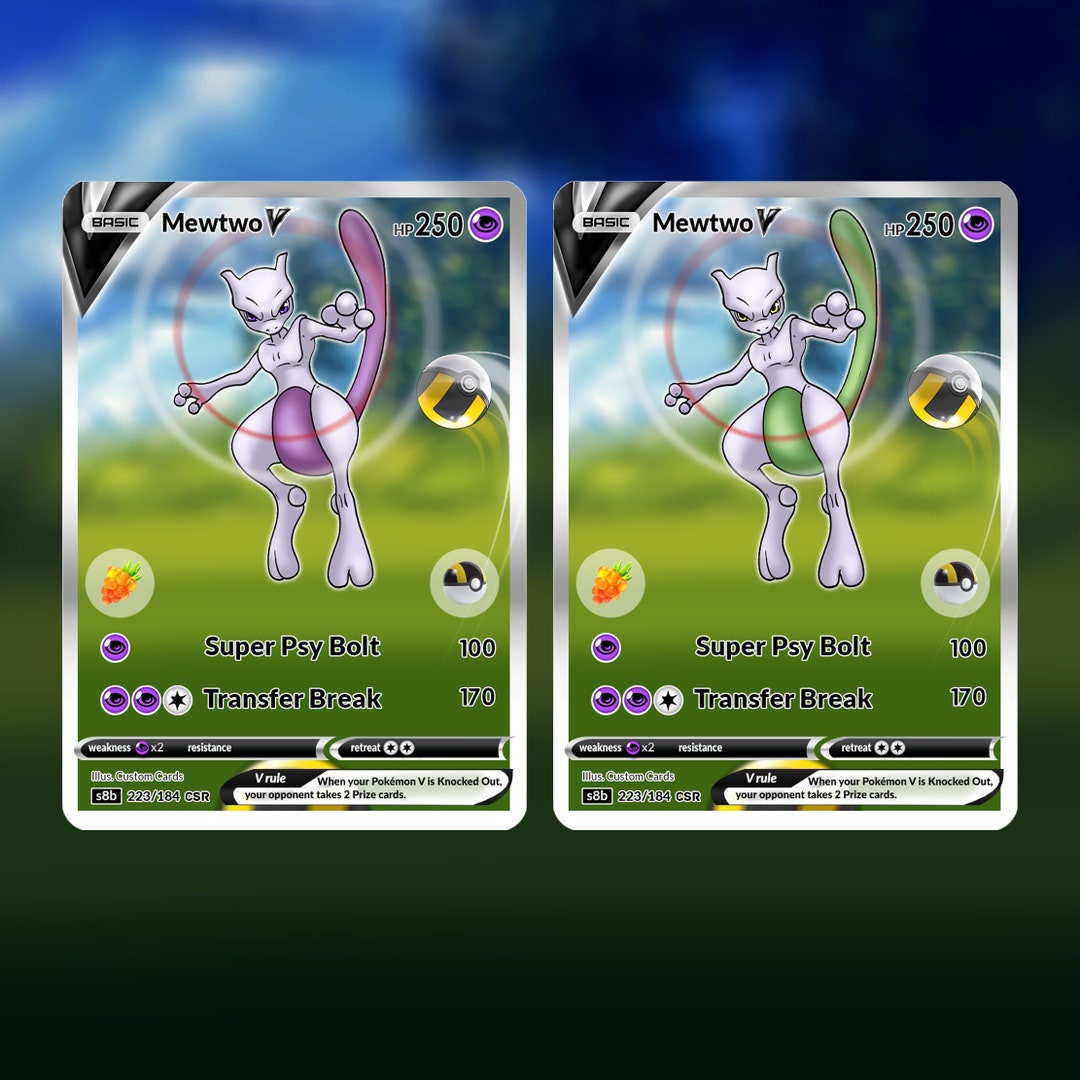 Mewtwo GO Shiny Mewtwo GO Custom Made Cards - Etsy UK
