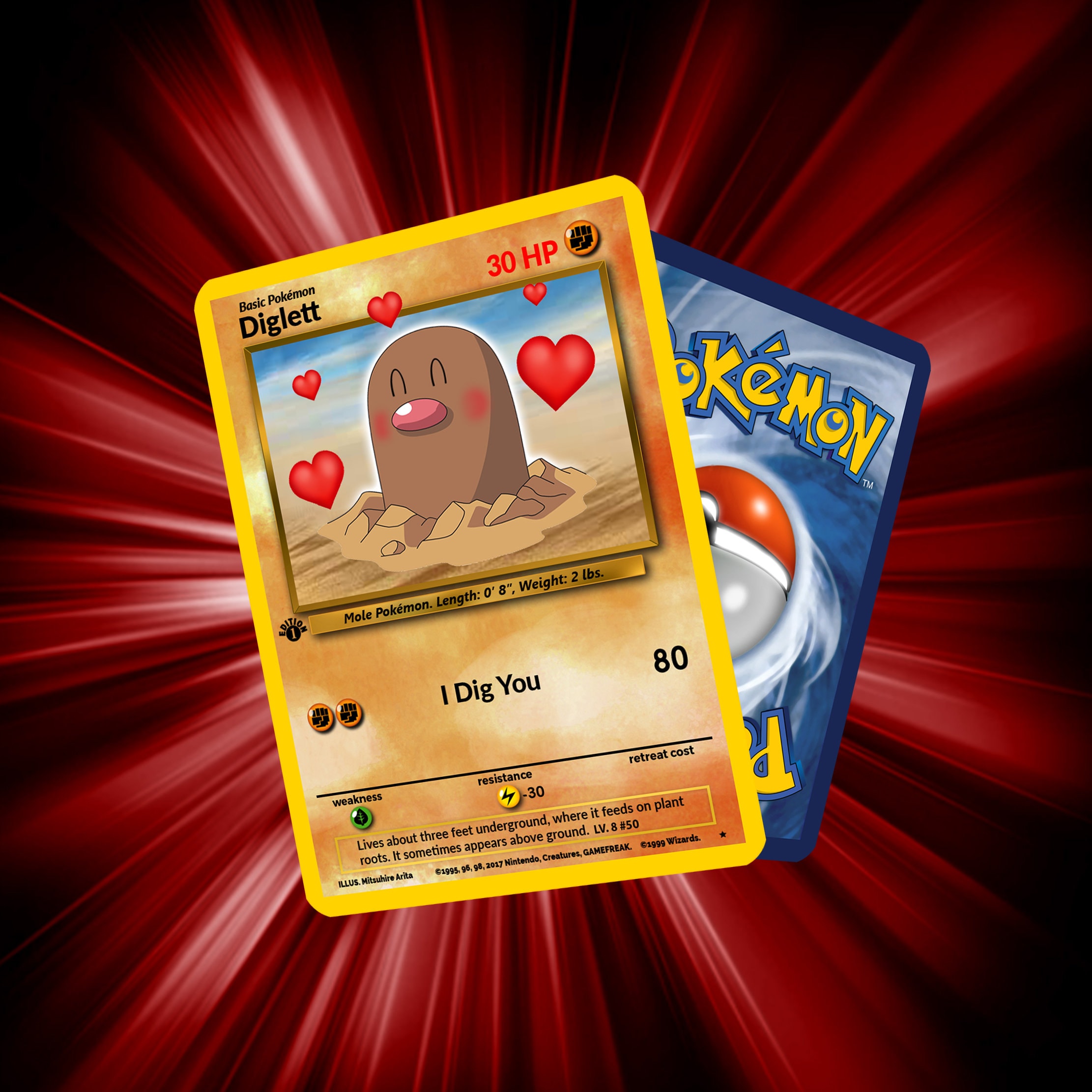 Pokemon Diglett Card
