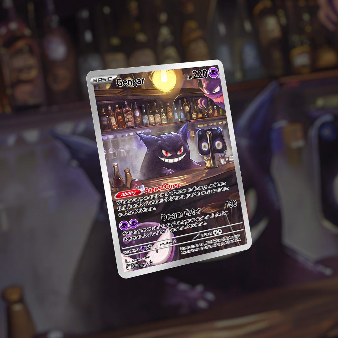 Cursed Gengar Card! Custom Made! - Etsy UK