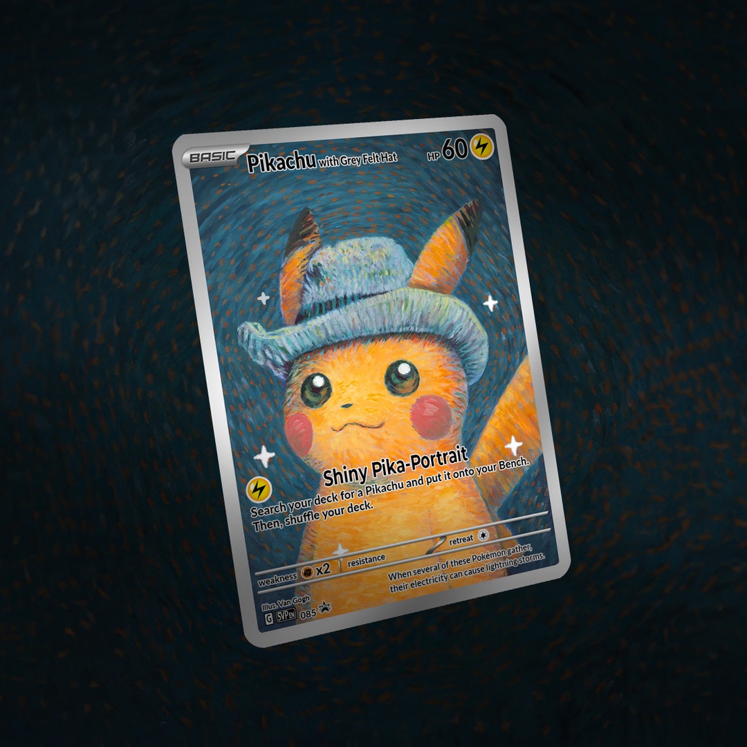 Shiny Pika With Grey Felt Hat Card Custom Made - Etsy