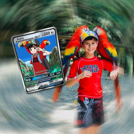 Personalized Custom Pokemon Card | Etsy