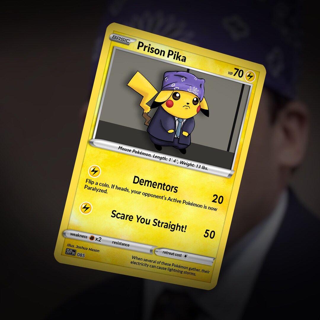 Prison Pika prison Mike Card Custom Made - Etsy