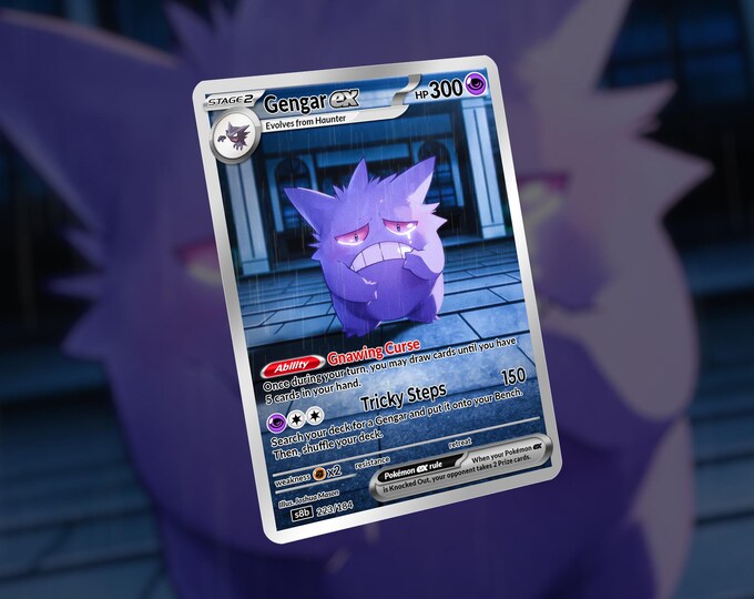 Sad Gengar Card! Custom Made! - Etsy