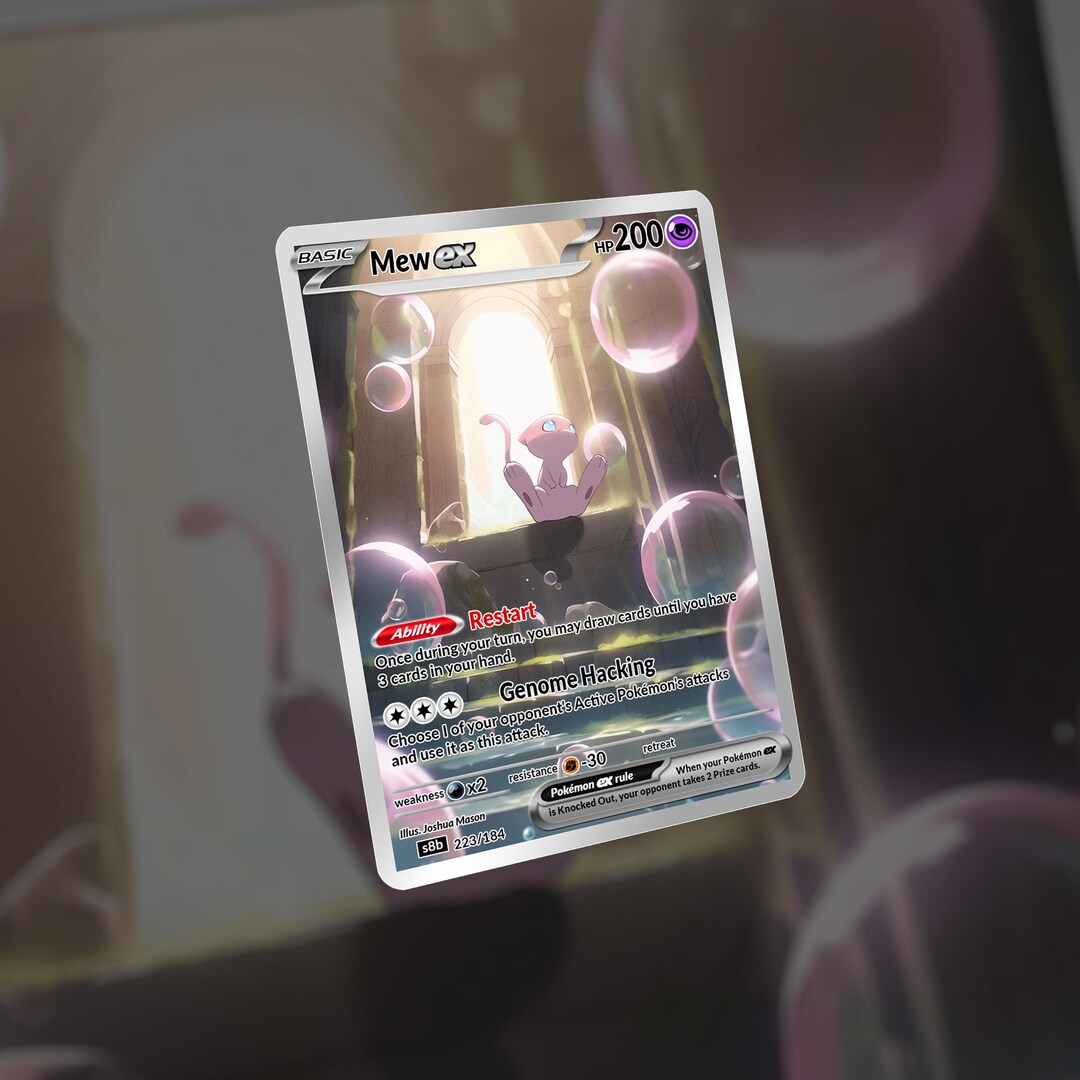 Mew in Tomb Card! Custom Made! - Etsy