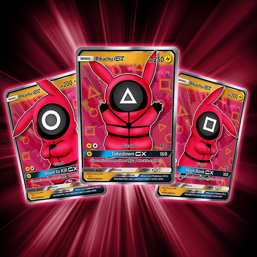 Pikachu Guardian GX Set Custom Made Set of 3 - Etsy