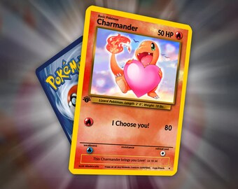 Paper Pikachu Card Bulbasaur Card A5 blank inside Customisable Pokemon ...