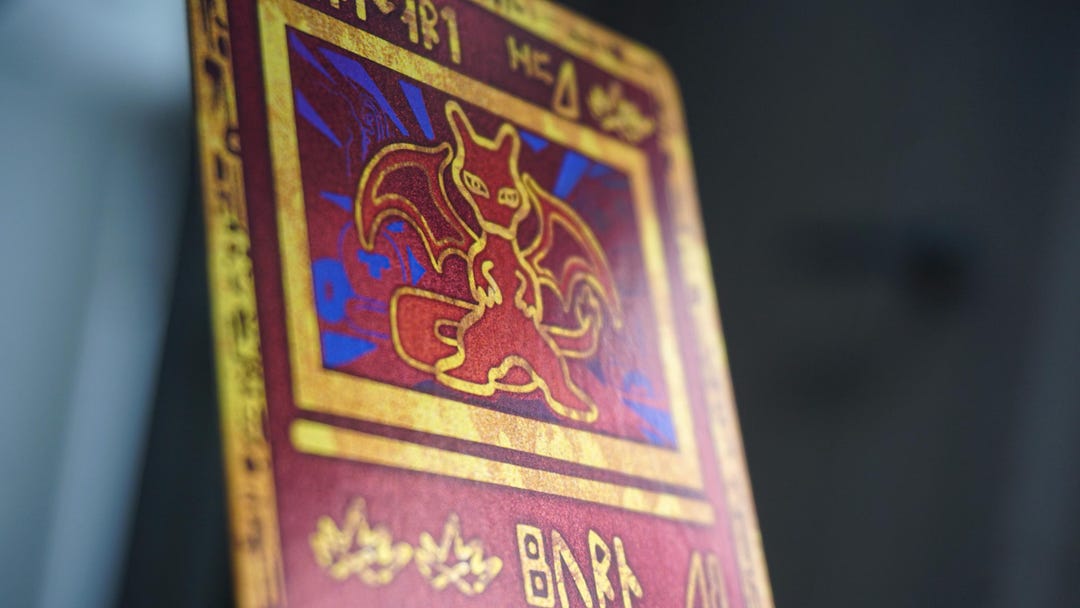 NEW Ancient Charizard Card Metallic Shine Custom Made - Etsy