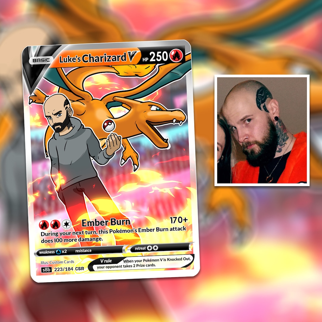 Personalized Custom Pokemon Card - Etsy
