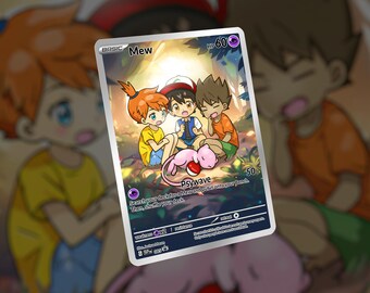 Mew & Shiny Mew Hug Card Custom Made - Etsy UK