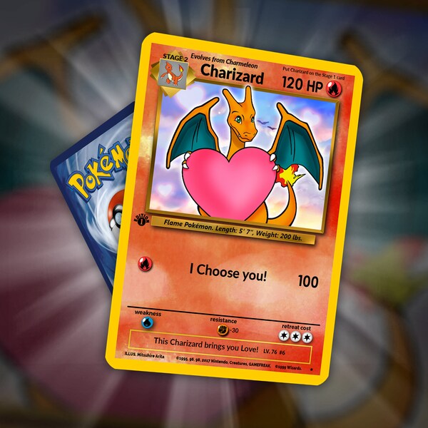 Charizard Valentines - Etsy