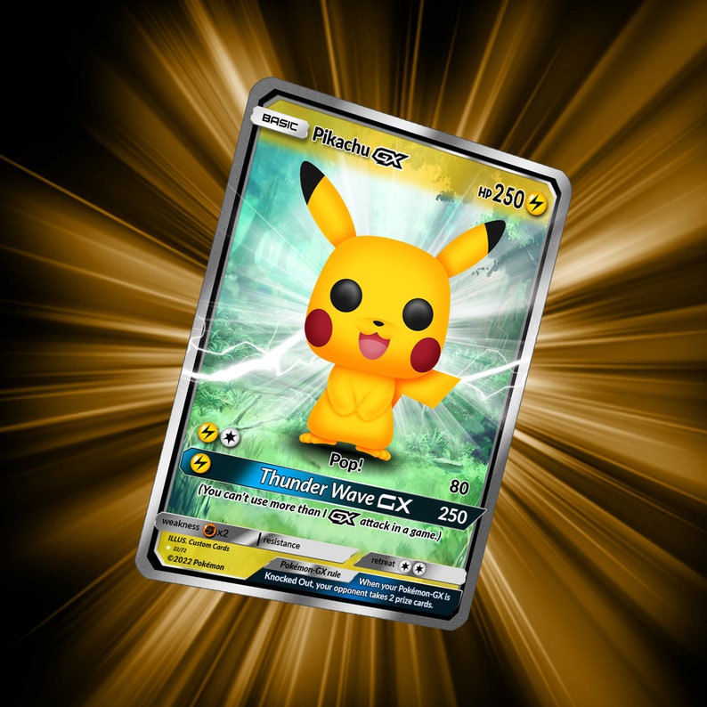 Pop Pikachu GX Card Custom Made | Etsy