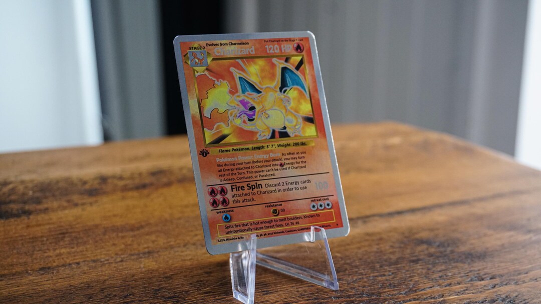 NEW Silver Lined Charizard Metallic Shine Custom Made - Etsy