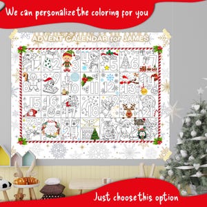 Christmas Coloring Pages, Giant Coloring Christmas Advent Calendar for ...