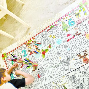 Christmas Coloring Pages, Giant Coloring Christmas Advent Calendar for ...