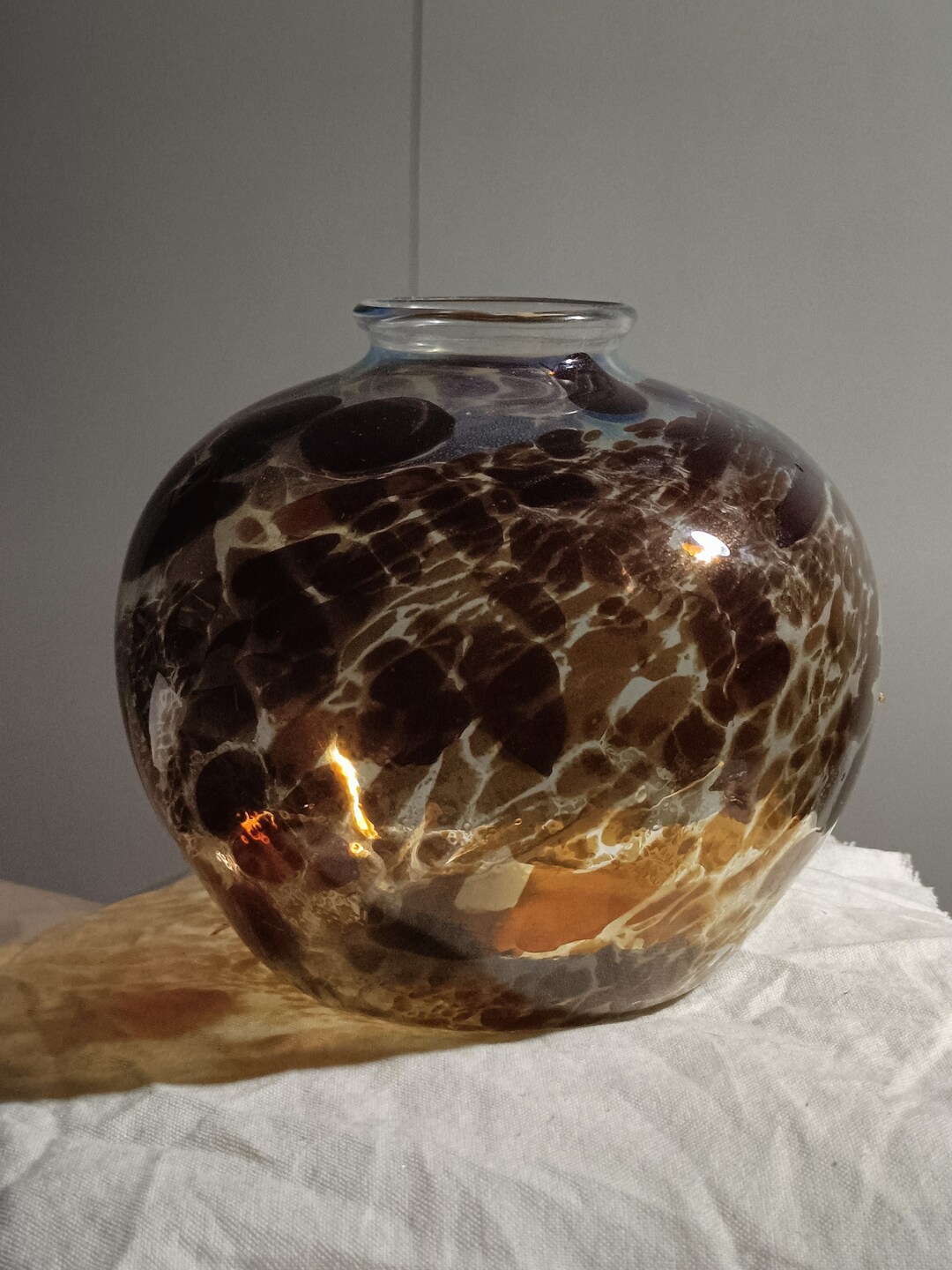 Rare, Early Alan Fox 1980's Australian Hand Blown Art Glass Vase ...