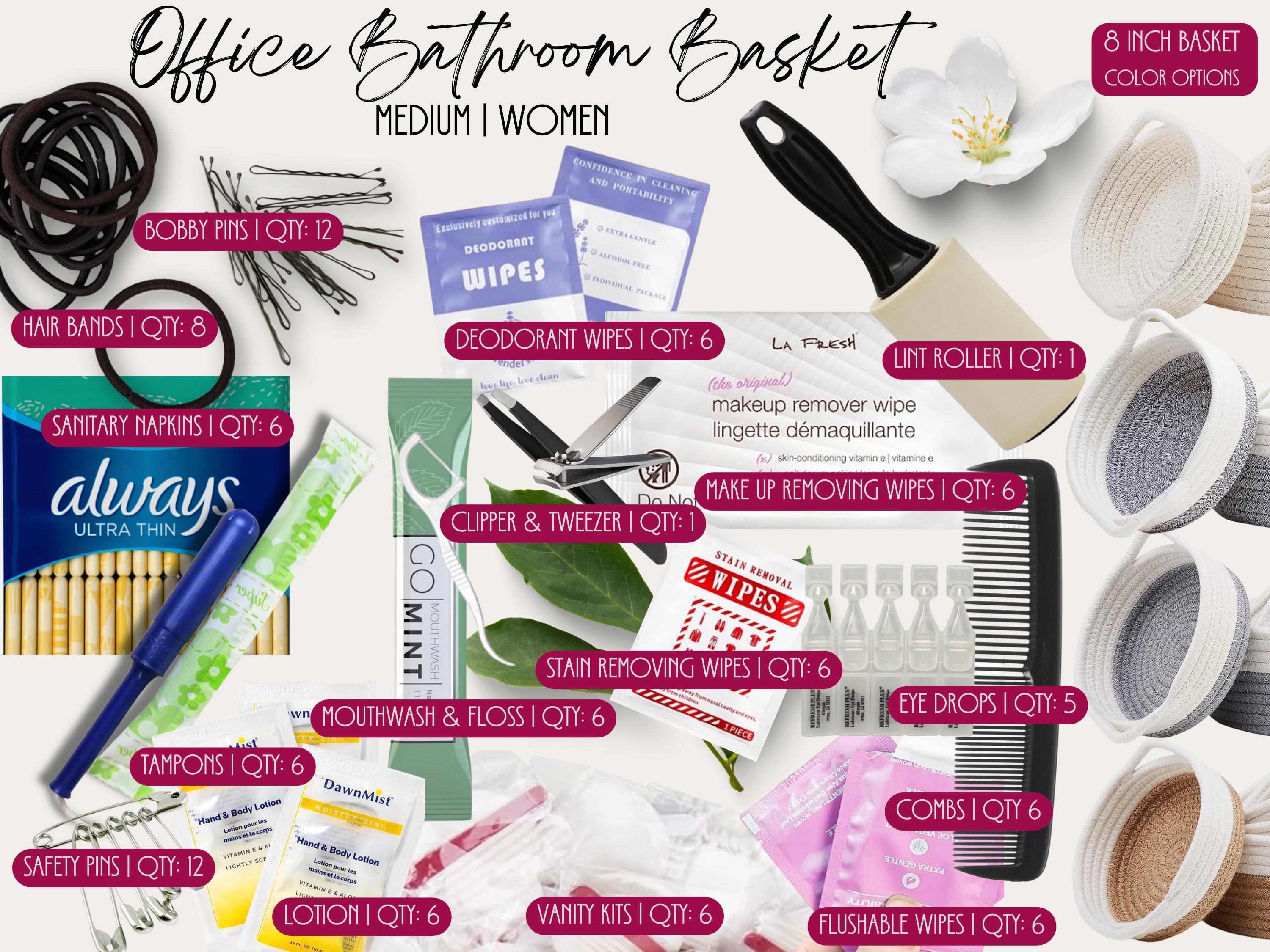 Office Bathroom Basket Women Essential Amenities for Corporate ...