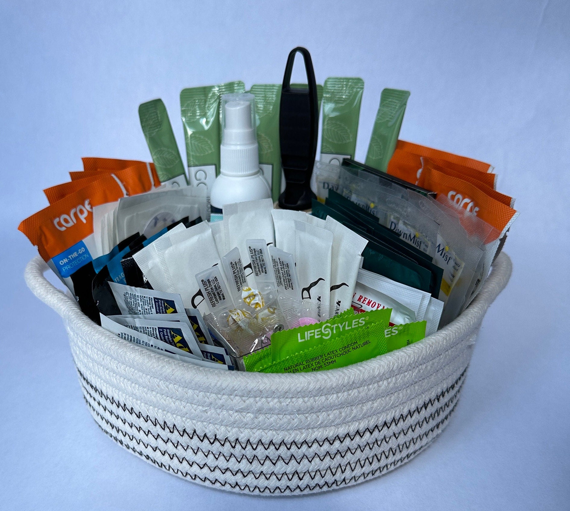 Large Men's Event/wedding Bathroom Basket Essential Basket Individually ...