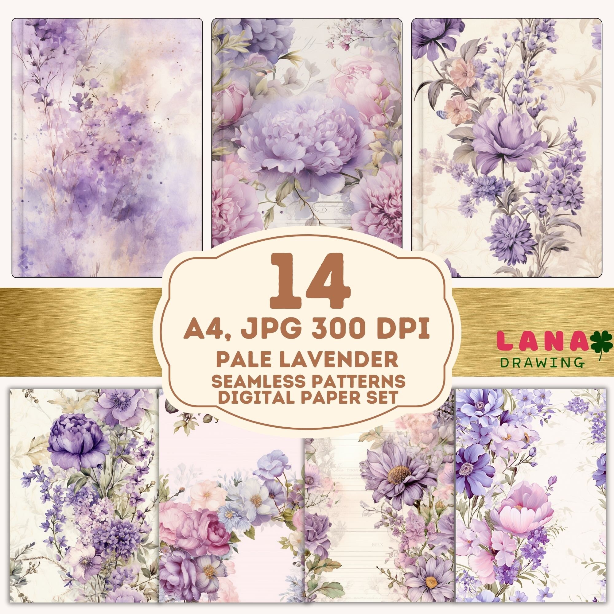 Vintage A4 Digital Paper, Printable Paper, Vintage Floral Junk Journal ...