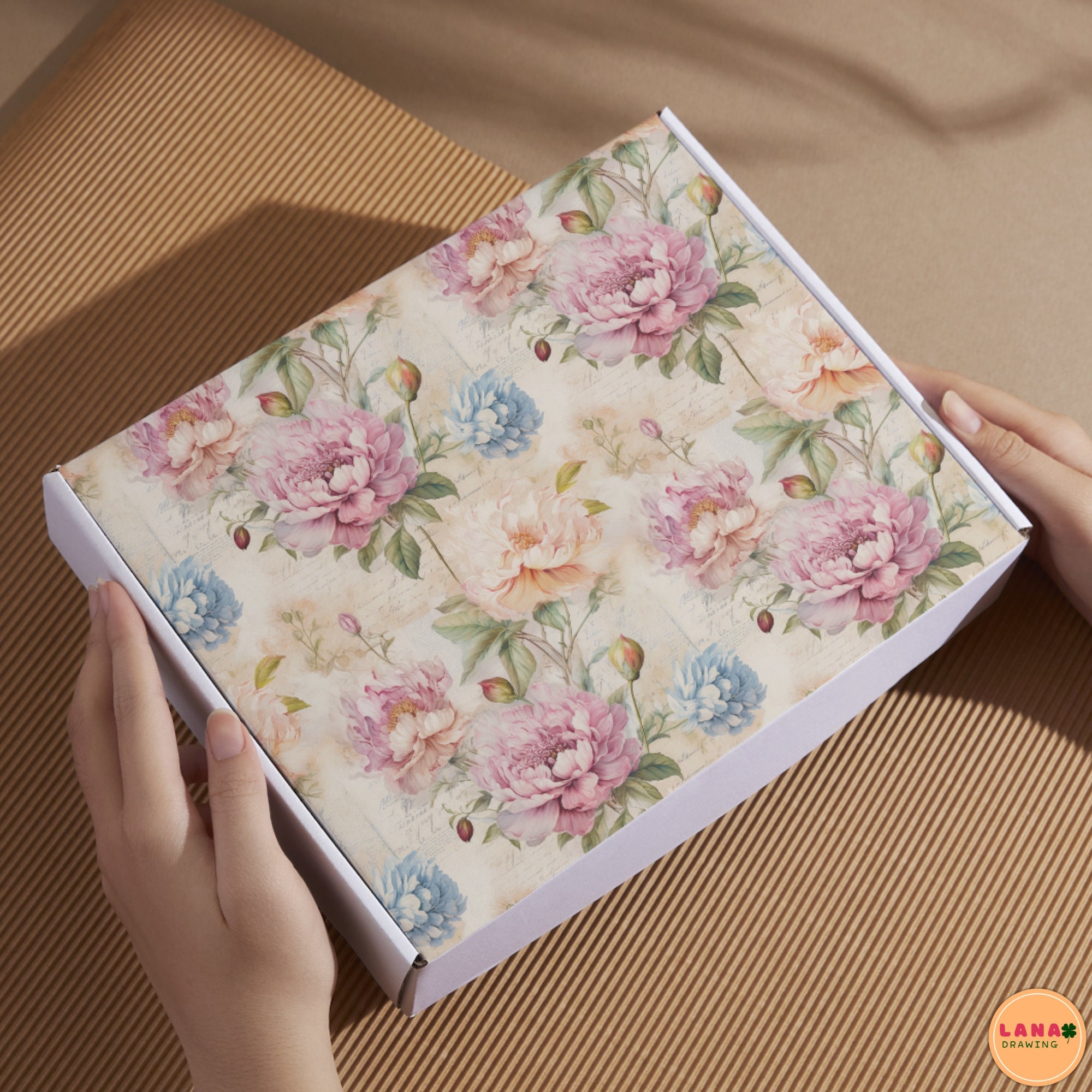 Vintage Digital Paper Pack, Shabby Chic Seamless Pattern, Vintage ...